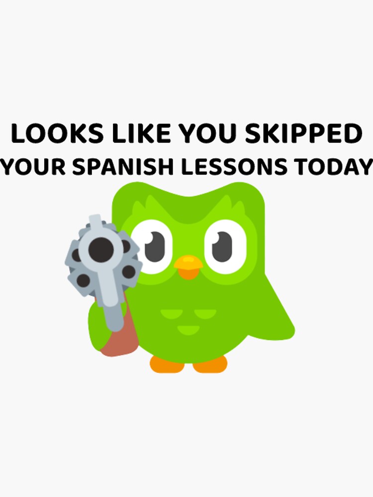 "Duolingo Bird" Sticker for Sale by RomanBellicEnt | Redbubble