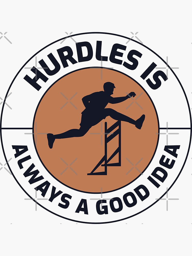 "Hurdles Hurdling Hurdler Running Runner Athletics" Sticker for Sale by ...