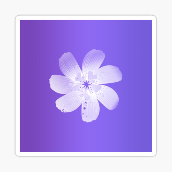 "Aesthetically pleasing purple gradient with single white flower ...