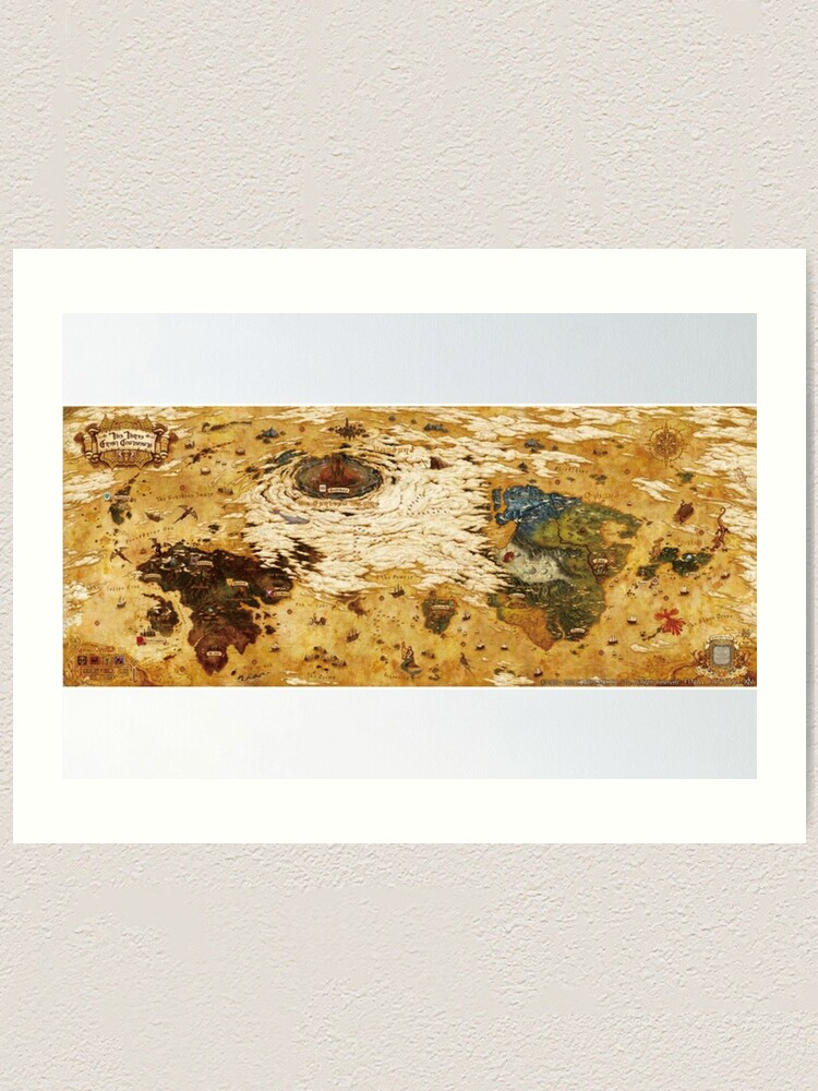 "FFXIV New Updated World Map Hydaelyn Eorzea Poster" Art Print for Sale ...