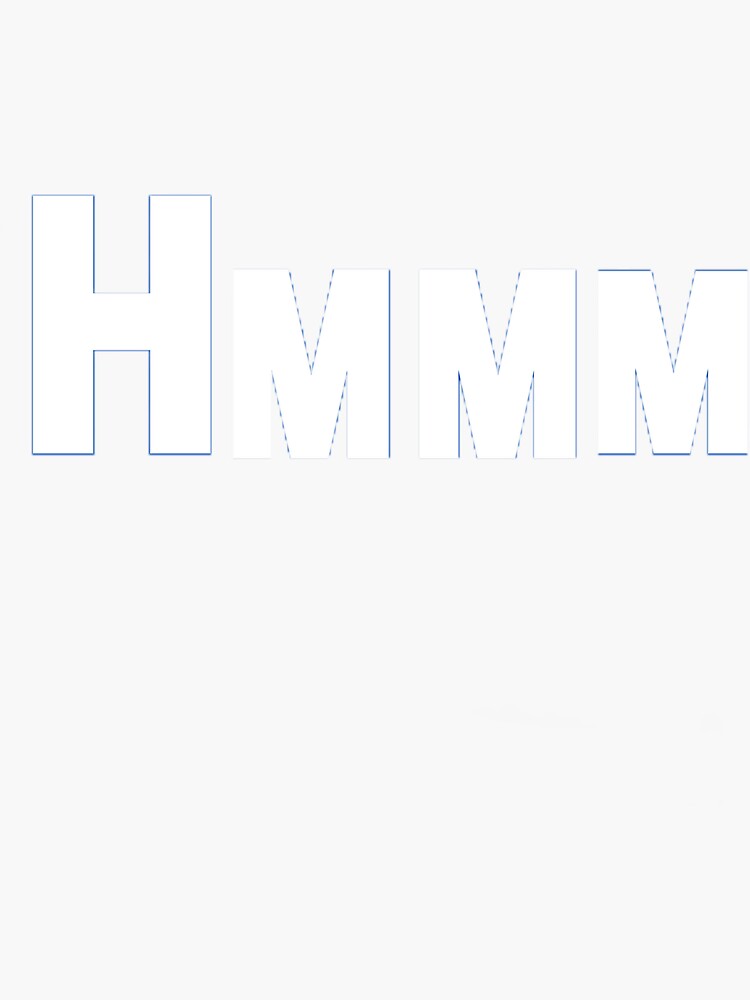"hmmm" Sticker for Sale by momos01 | Redbubble