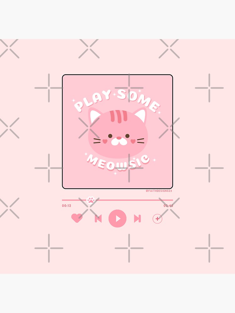"Play Some Meowsic" Sticker for Sale by FaithDesigns23 | Redbubble