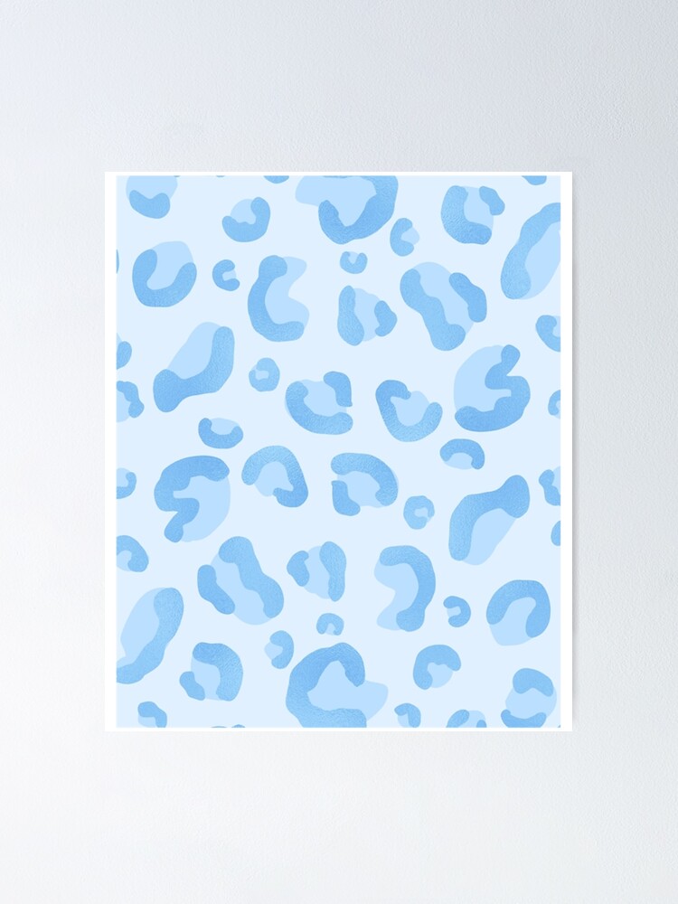 "Preppy, Blue, Blue Aesthetic, Leopard Print, Preppy Aesthetic " Poster ...