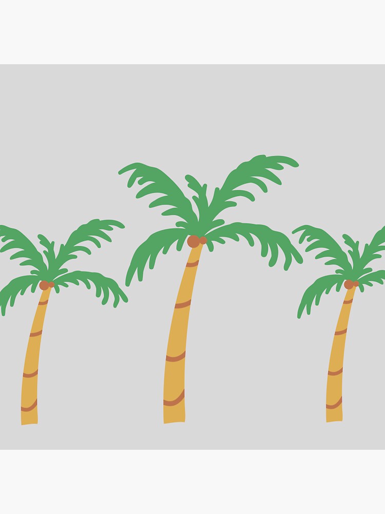 "Palm trees with silver design" Sticker for Sale by Made4You-Hub ...