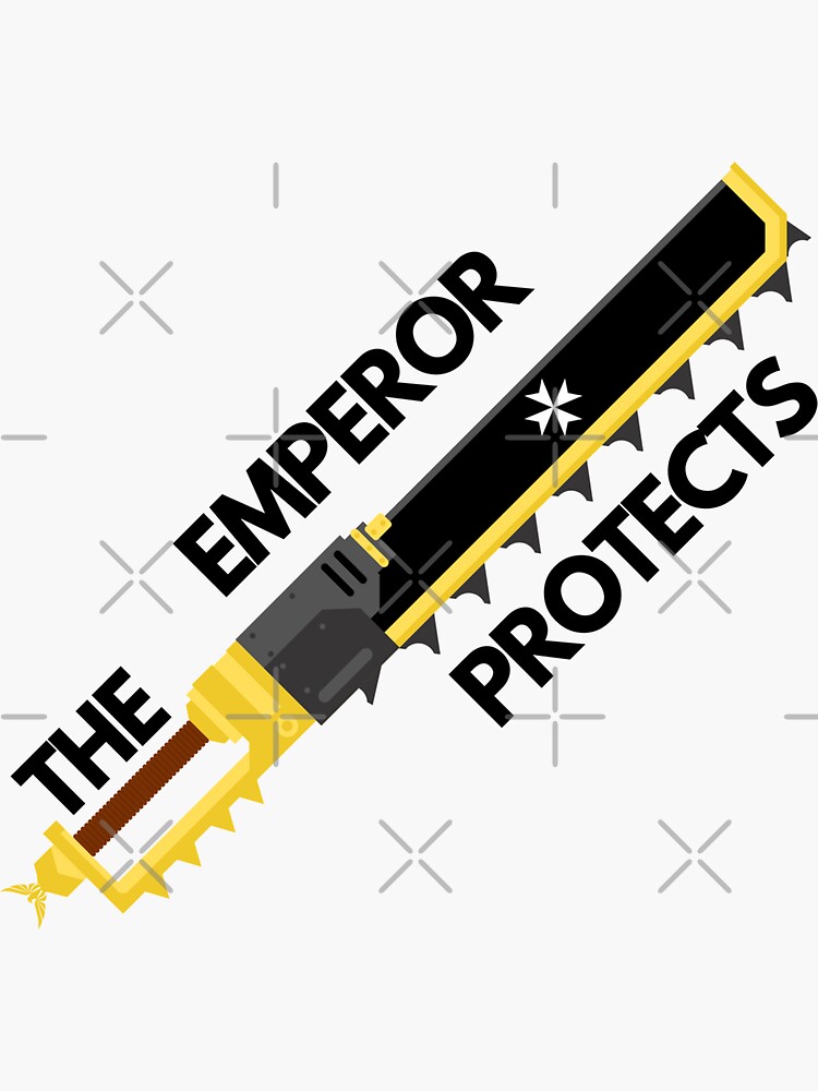 "The Emperor Protects Black Templars Chainsword" Sticker for Sale by ...