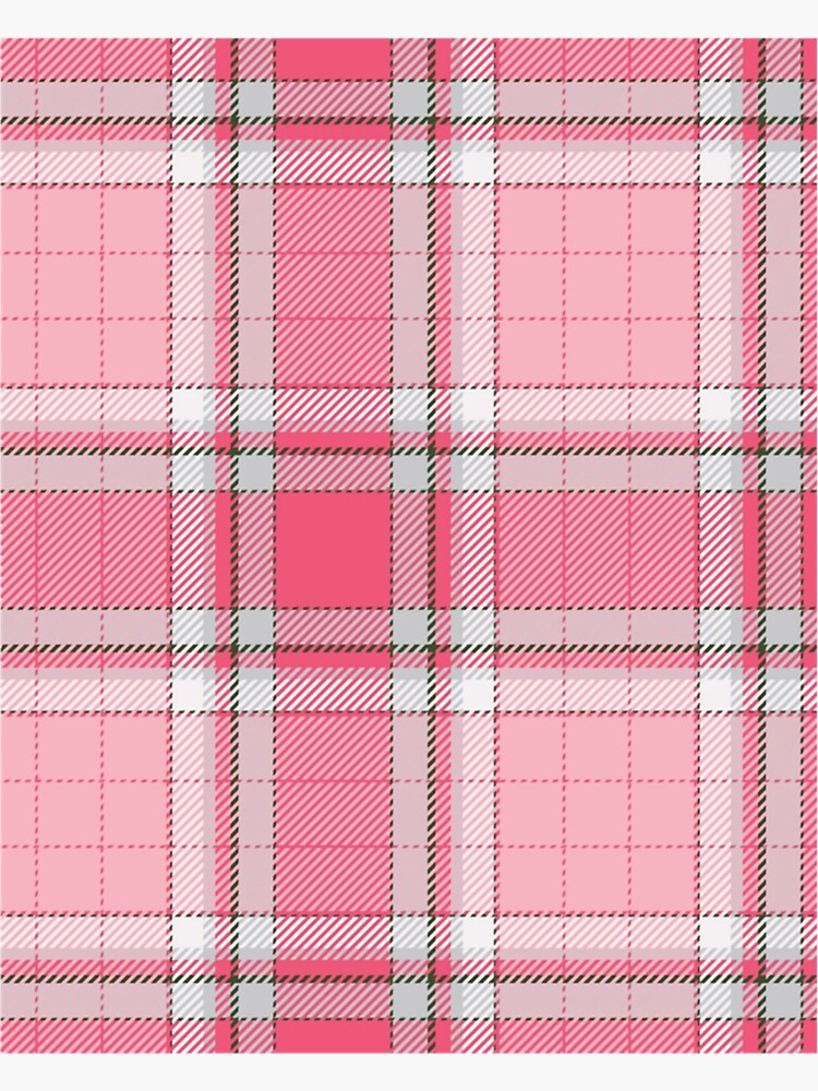 "Preppy, Pink, Plaid, Pink Aesthetic " Sticker for Sale by DALAkidsWear ...