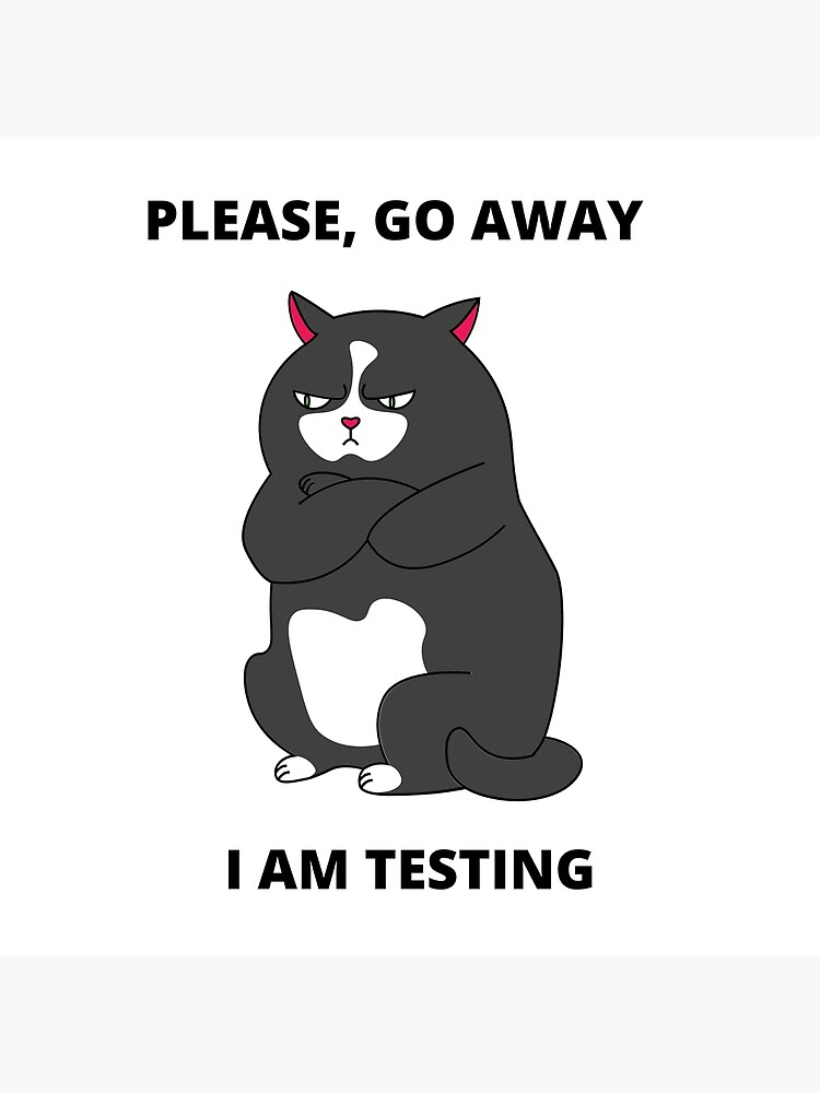 "QA Engineer Meme Gift For Software Tester Go Away I am Testing" Poster ...