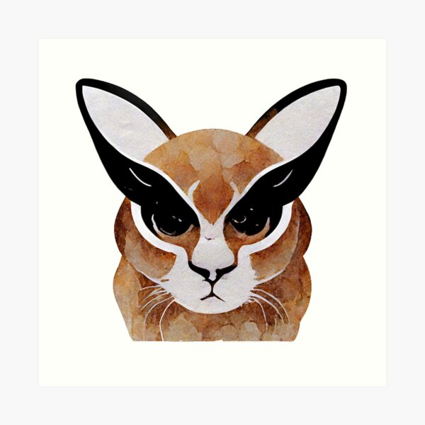 "Big Floppa Meme Art | Caracal art - Watercolor #2" Art Print for Sale ...