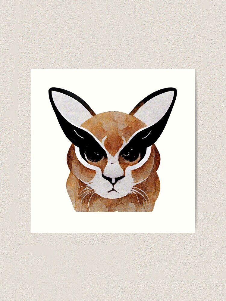 "Big Floppa Meme Art | Caracal art - Watercolor #2" Art Print for Sale ...