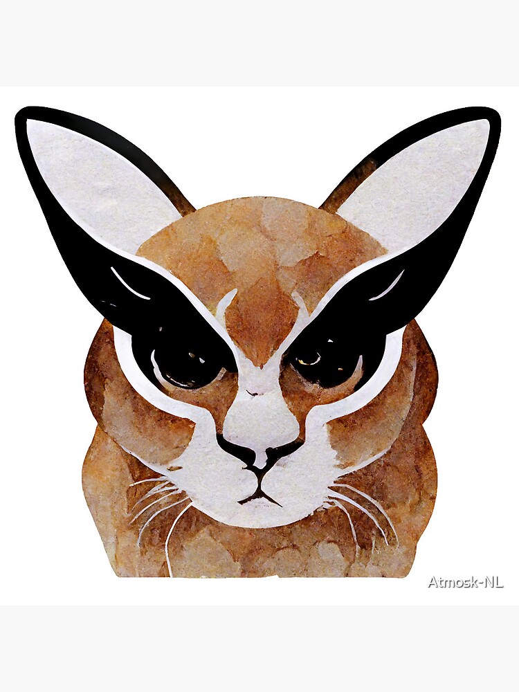 "Big Floppa Meme Art | Caracal art - Watercolor #2" Art Print for Sale ...