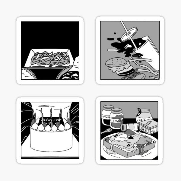 "Chainsaw Man - Four Food Panel" Sticker for Sale by Anime-Express ...