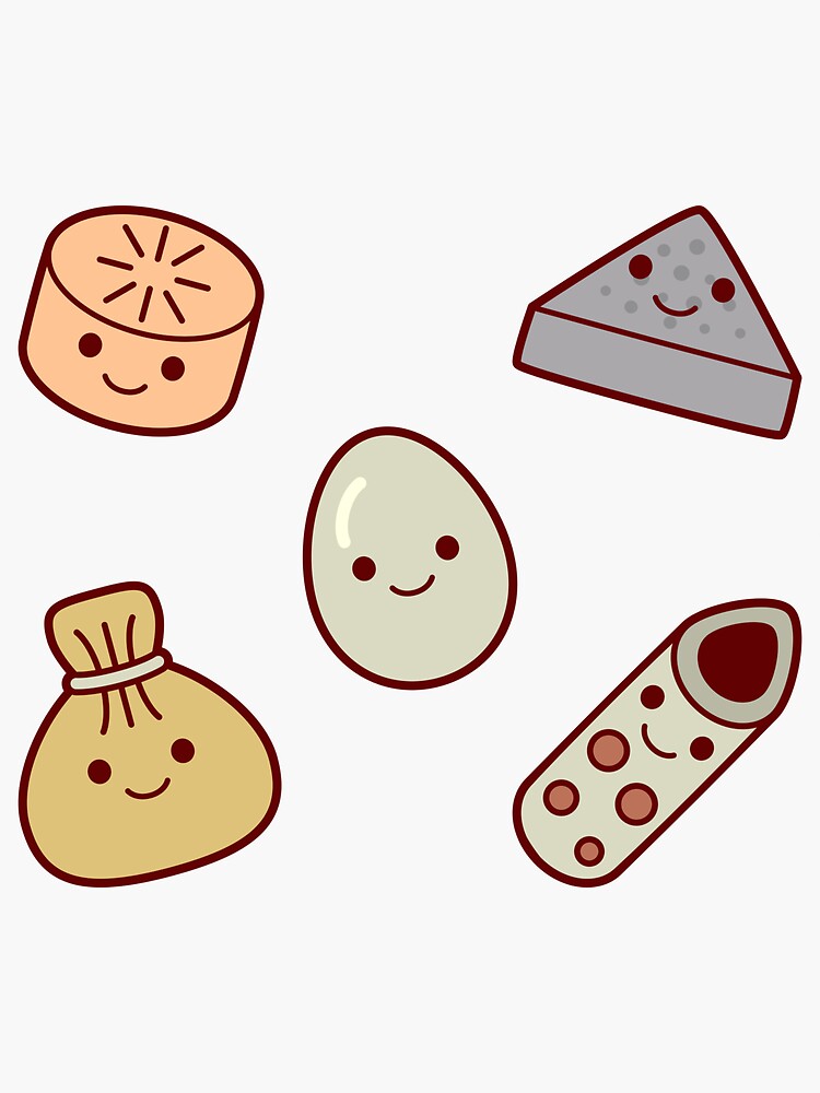 "Cute Oden Collection" Sticker for Sale by blacklinesart | Redbubble