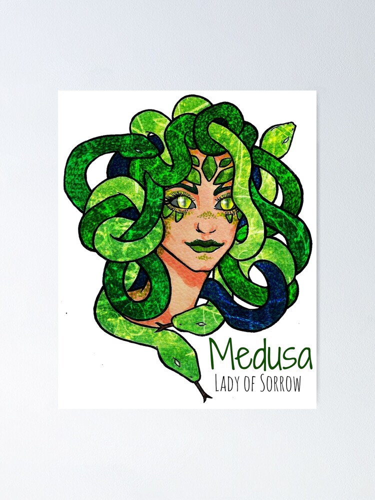 "Lady Medusa" Poster for Sale by ValentinasWorks | Redbubble