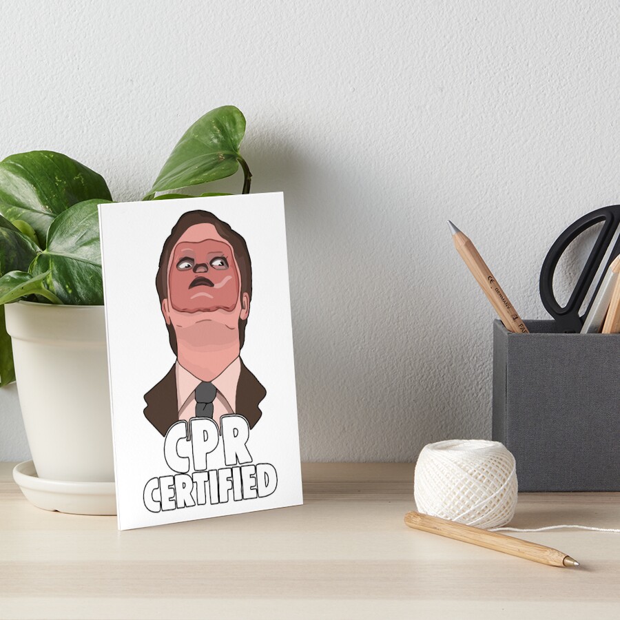 "The Office Memes Dwight CPR Certified" Art Board Print for Sale by ...