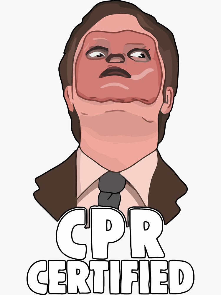 "The Office Memes Dwight CPR Certified" Sticker for Sale by ScottCronin ...