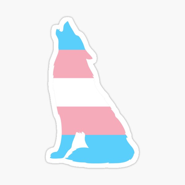 "Transgender Pride Wolf" Sticker for Sale by MMwolfdogden | Redbubble