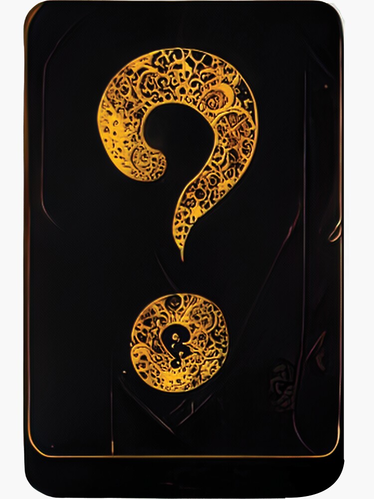 "Poker card with question mark" Sticker for Sale by Siah116 | Redbubble