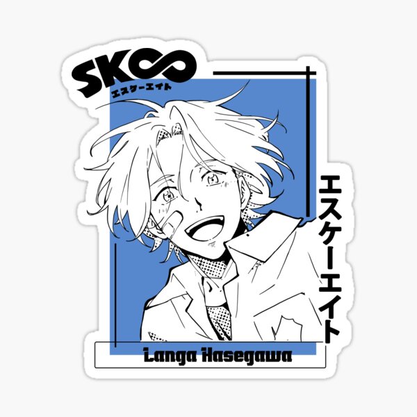 "sk8 the infinity anime - langa " Sticker for Sale by Demonic-Cult ...