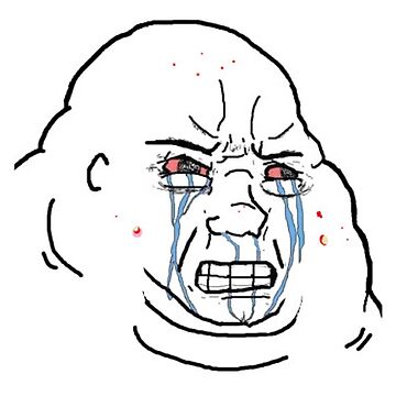 Pegatina for Sale con la obra «Gordo llorando Wojak - Pequeño ...