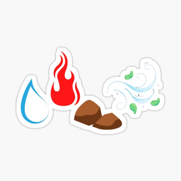 "the four elements" Sticker for Sale by cristyancw | Redbubble