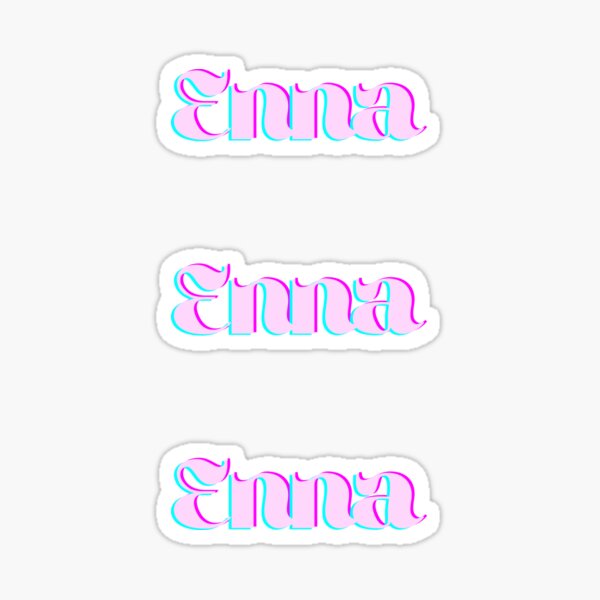 "Enna (name)" Sticker for Sale by worlds-words | Redbubble