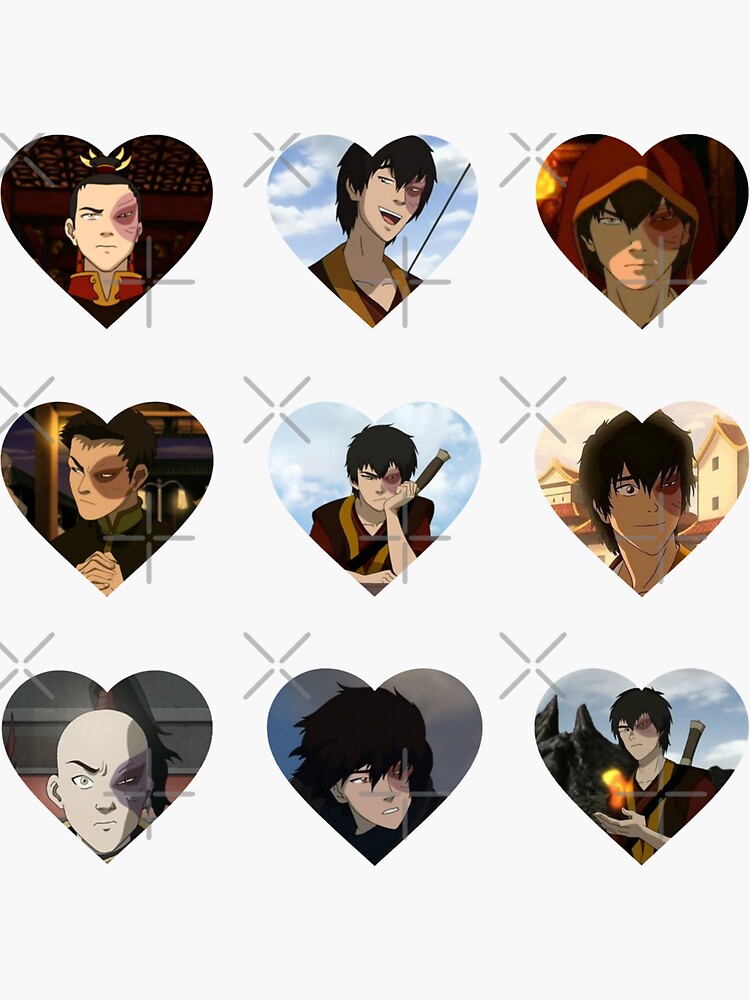 "Zuko hearts" Sticker for Sale by sketch-of-crows | Redbubble