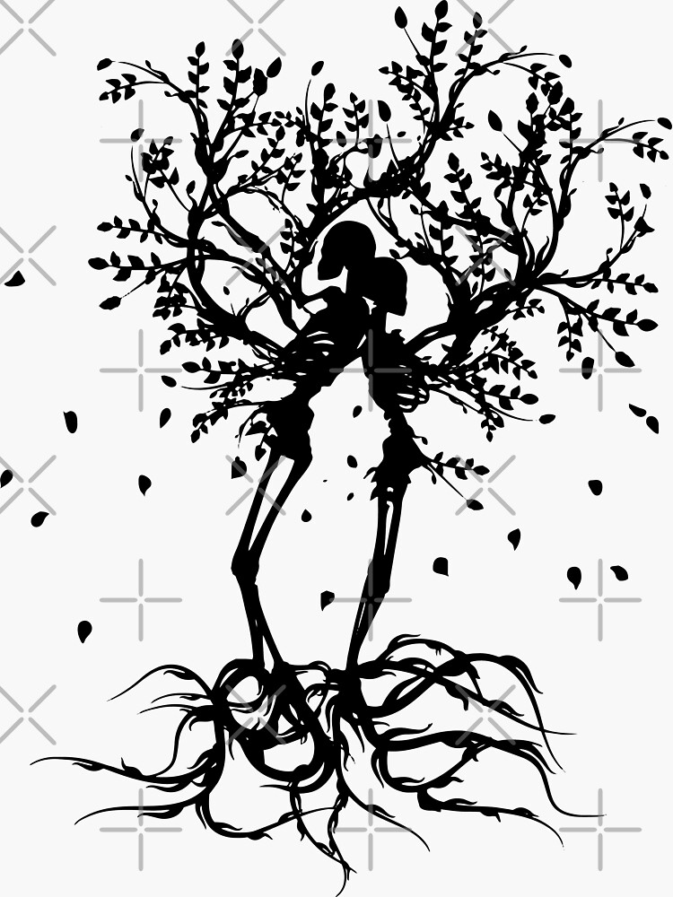 "Skeleton Tree Roots Lovers" Sticker for Sale by GraphismNinja | Redbubble