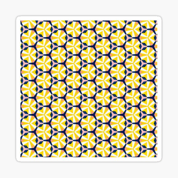 "Heartening and Audacious Sunshiny-Colored Regular Pattern 133" Sticker ...