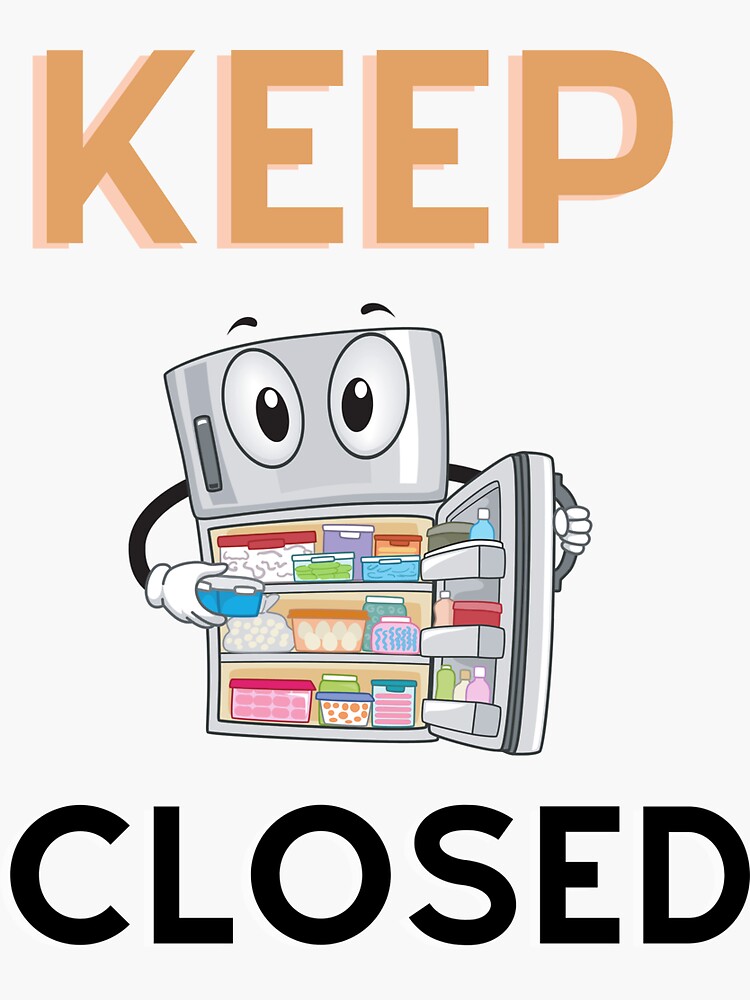 "Refrigerator sticker Keep closed Refrigerator sticker kitchen sticker ...