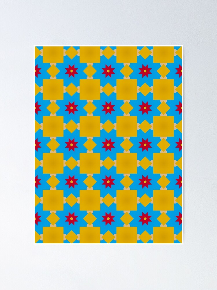 "Heartening and Audacious Sunshiny-Colored Regular Pattern 144" Poster ...