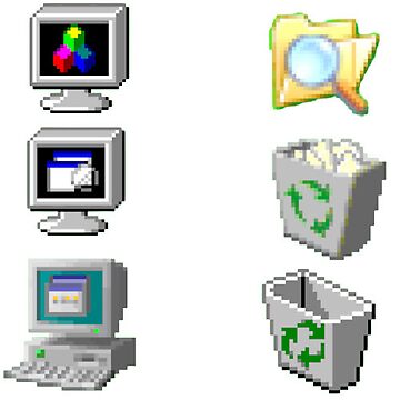 "Windows 95 Icon Pack" Sticker for Sale by Peeshes | Redbubble