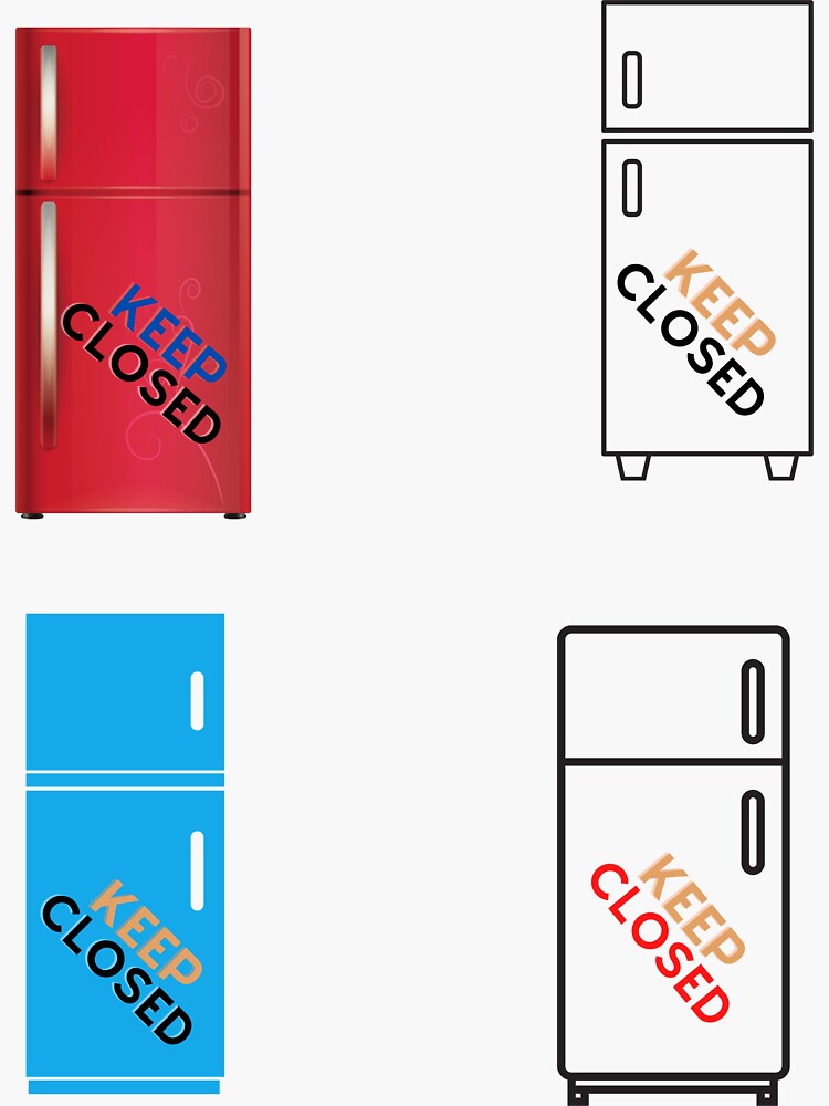 "Cute Refrigerator sticker Pack Keep closed Refrigerator sticker Pack ...