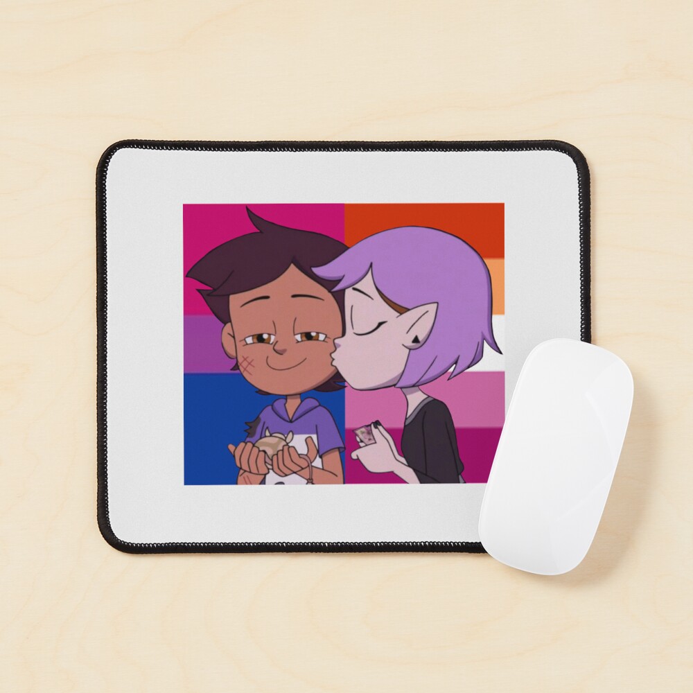 "lumity kiss with bisexual and lesbian pride flags, the owl house ...