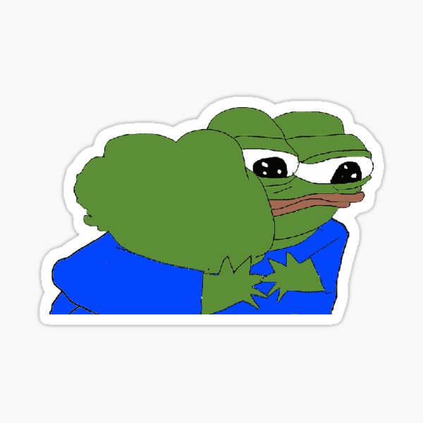 "Pepe Hug - med" Sticker for Sale by Katbot | Redbubble