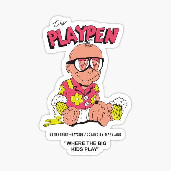 "The Playpen, Ocean City, MD" Sticker for Sale by TeeArcade84 | Redbubble