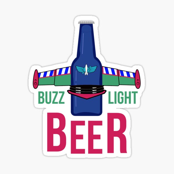 "BUZZ LIGHT BEER" Sticker for Sale by Aleksander37 | Redbubble