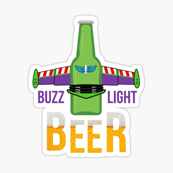 "BUZZ LIGHT BEER" Sticker for Sale by Aleksander37 | Redbubble
