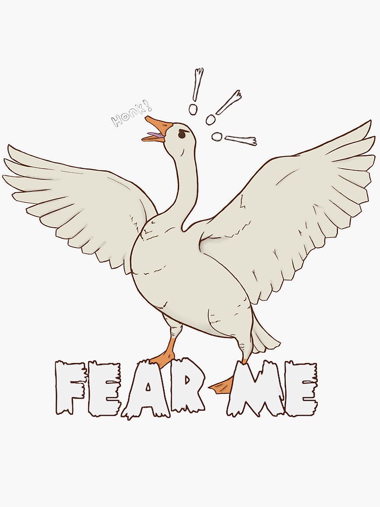 "Goose - Fear me!!! " Sticker for Sale by RocMil-Art | Redbubble