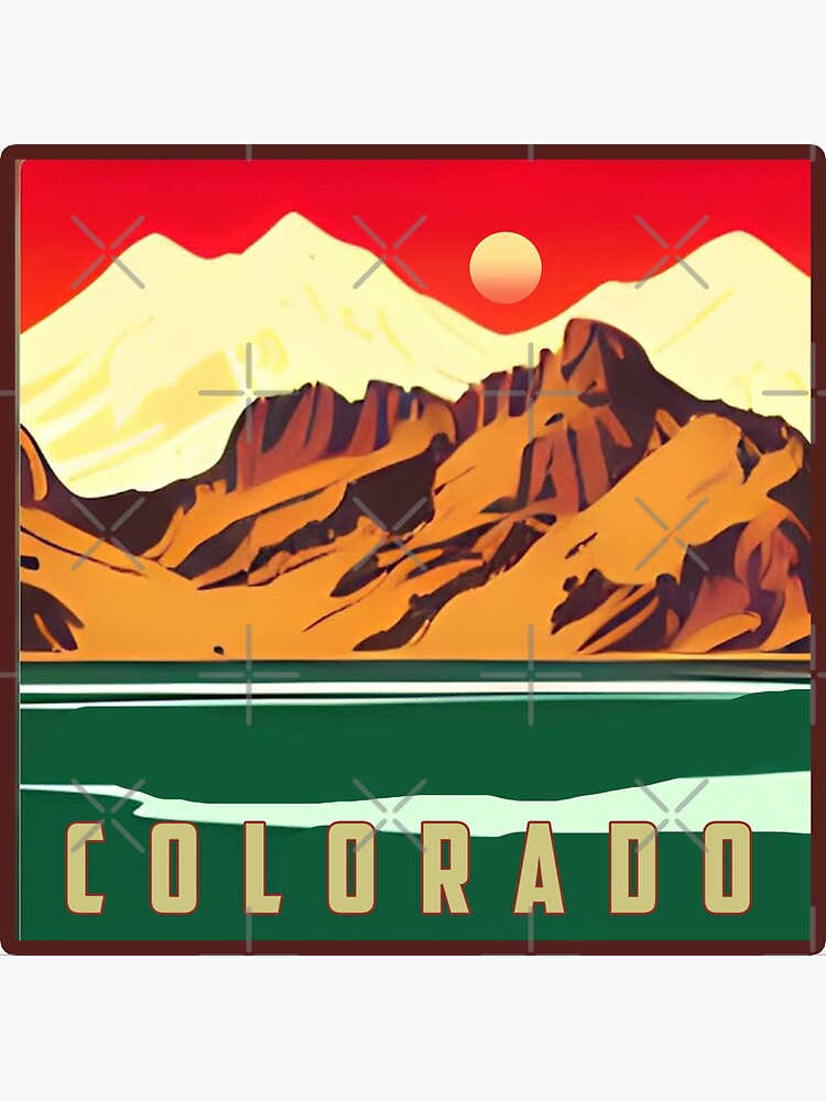 "America Adventure Travel Vintage Colorado" Sticker for Sale by ...