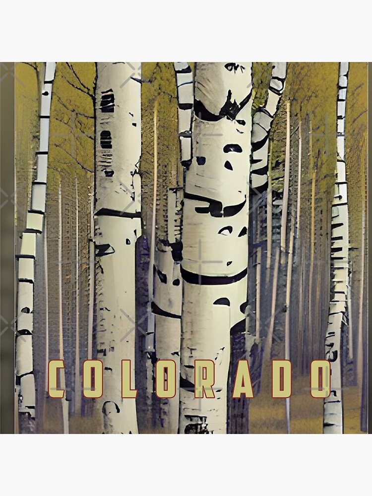 "Aspen Tree Rockies Rocky Mountains Vintage Colorado" Sticker for Sale ...