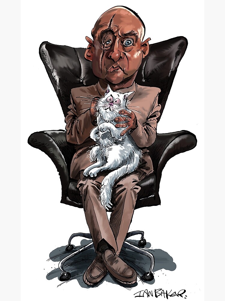 "Blofeld and his cat" Poster for Sale by IanBakerToons | Redbubble