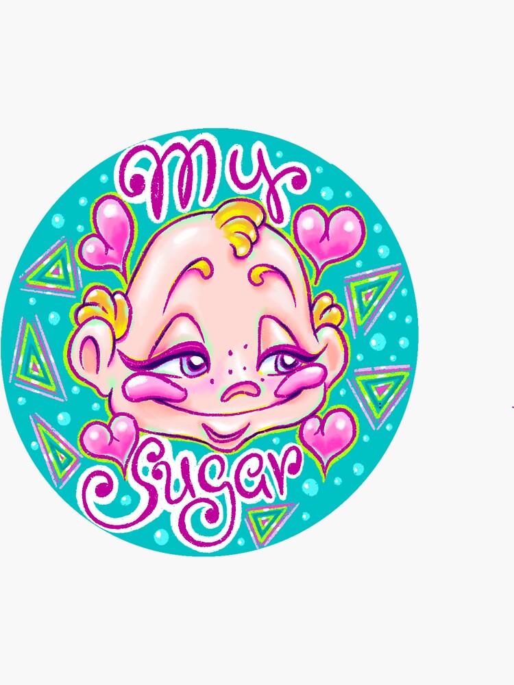 "My Sugar!" Sticker for Sale by TanyaADraws | Redbubble