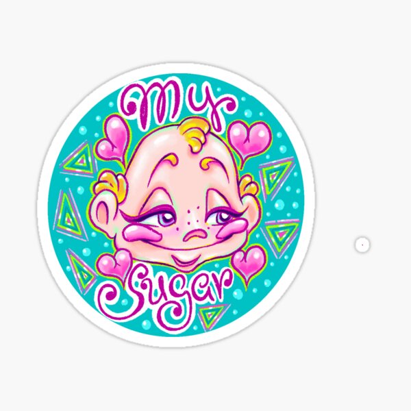 "My Sugar!" Sticker for Sale by TanyaADraws | Redbubble