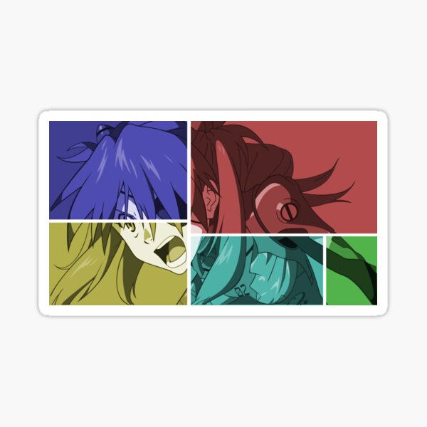 "Asuka Inspired Anime Shirt" Sticker for Sale by MaximizedGITS | Redbubble