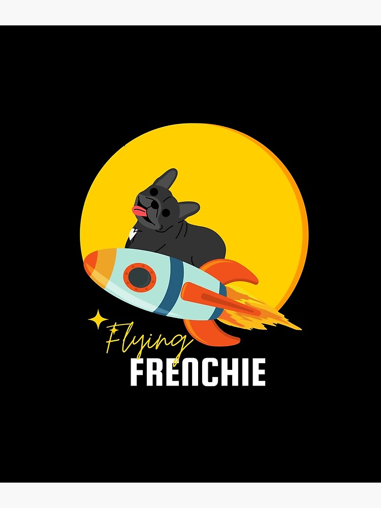 "Flying Frenchie" Poster for Sale by Furdac | Redbubble