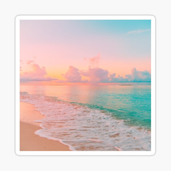 "Sunset At The Beach" Sticker for Sale by PotluckPrints | Redbubble
