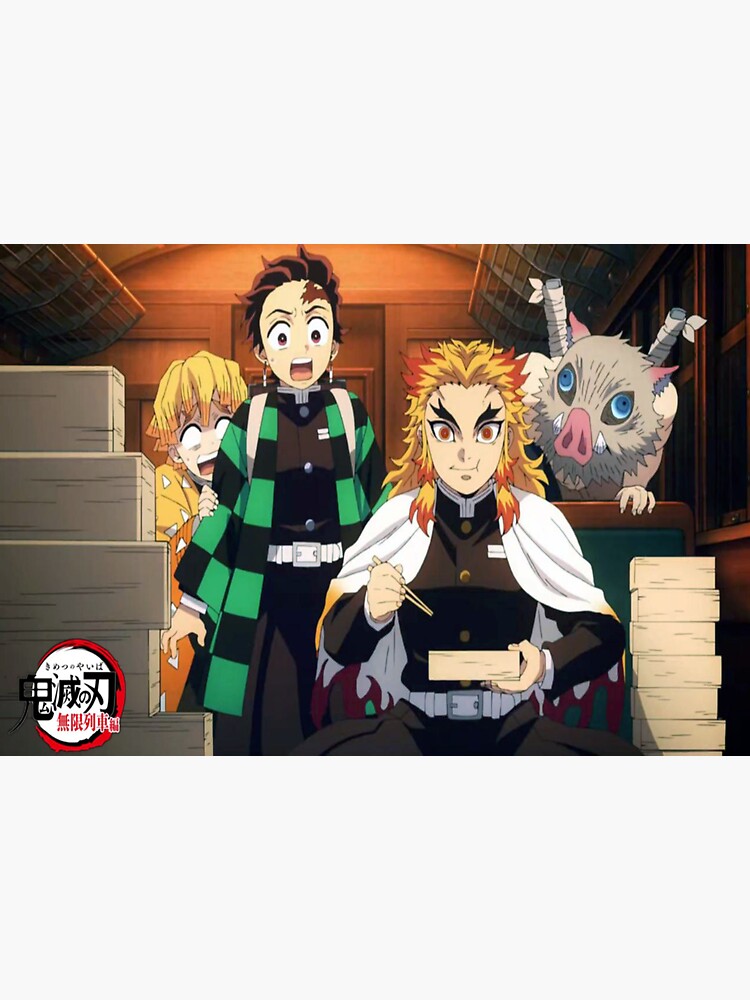 "Rengoku and his friends on a journey // Demon Slayer" Sticker for Sale ...