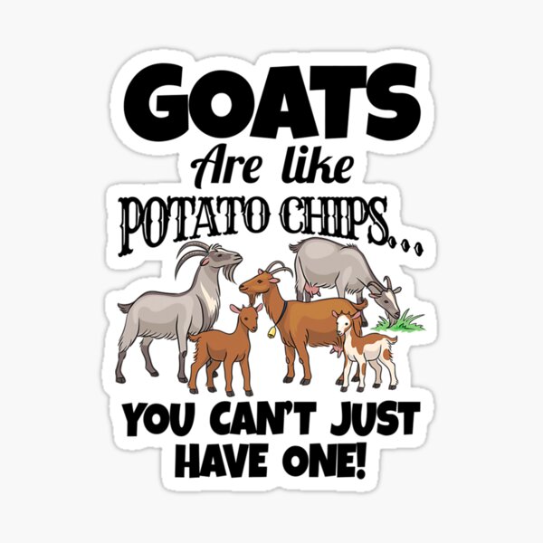 "Goat Shirts for Goat Lovers Farm Apparel Meme Pun Funny Goat" Sticker ...