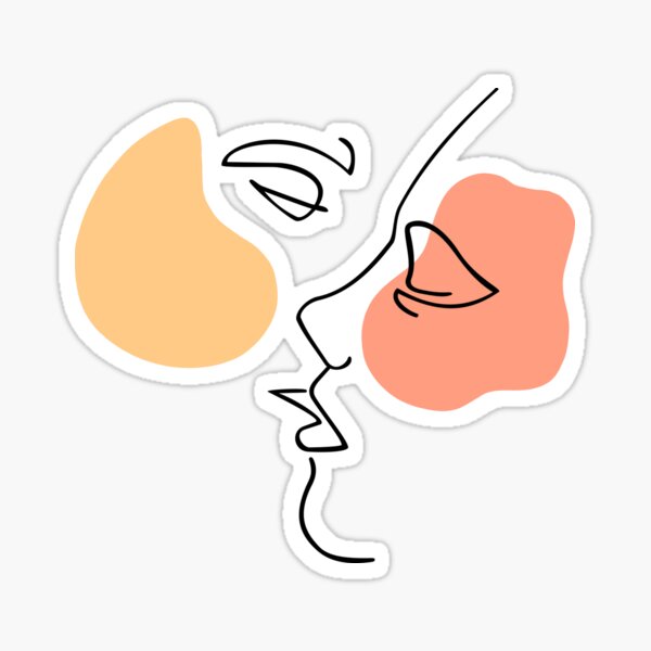"Line Art portrait Women Abstract face" Sticker for Sale by aszka ...