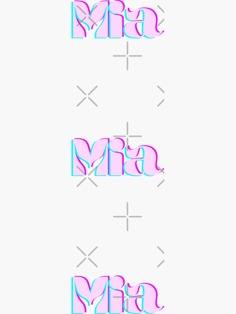 "Mia (name)" Sticker for Sale by worlds-words | Redbubble